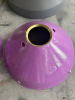 China Mantle Cone Liner Replacement Parts Mn13Cr2 High Manganese Steel  For Mining for sale