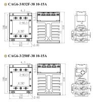 China UL Certified three phase Solid State Relay CAG6-3/250F-38 10A-40A with Heat Sink and DIN-Rail Mounting for sale