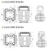 China UL Certified three phase Solid State Relay CAG6-3/250F-38 10A-40A with Heat Sink and DIN-Rail Mounting for sale