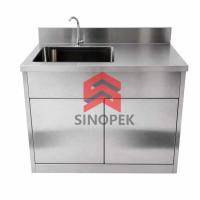 China Single-Bowl Sink with Countertop | Cleanroom Hand Wash Station | Cleanroom Grade for sale