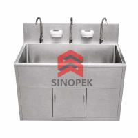 China Three-Station Washbasin | Cleanroom Hand Wash Station | Cleanroom Grade for sale