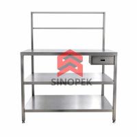 China Three-Tier Stainless Steel Work Table | Cleanroom Workstation | Cleanroom Grade for sale