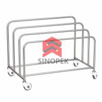 China Stainless Steel Garment Transport Trolley | Mobile Cleanroom Gown Hanging Cart | Cleanroom Grade for sale