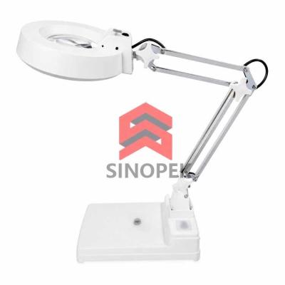 China Medical Desktop Magnifying Lamp | Bench Inspection Magnifier Light | Laboratory Grade for sale