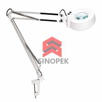 China Medical Clip-On Magnifier Lamp | Clamp-Mounted Bench Magnifier Light | Laboratory Grade for sale