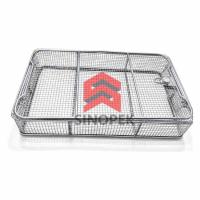China Welded Wire Mesh Basket | Rigid Cleanroom Parts Washing & Draining Basket | Sterilization Grade for sale