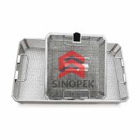 China Fully Perforated Mesh Basket (A Version) | Chamfered-Corner Perforated Basket with Lid | Cleanroom Grade for sale
