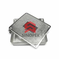 China Fully Perforated Mesh Basket (B Version) | Rounded-Corner Perforated Basket with Rolled Rim | Cleanroom Grade for sale