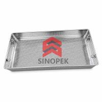 China Fully Perforated Mesh Basket (B Version) | Rounded-Corner Perforated Basket with Rolled Rim | Cleanroom Grade for sale