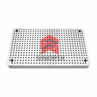 China Fully Perforated Mesh Basket (C Version) | Low-Walled Open Perforated Tray with Chamfered Ends | Cleanroom Grade for sale