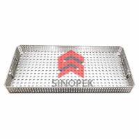 China Fully Perforated Mesh Basket (C Version) | Low-Walled Open Perforated Tray with Chamfered Ends | Cleanroom Grade for sale