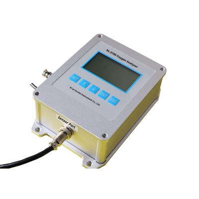 China Zirconium Oxide Dual Ion Flow Oxygen Gas Analyzer Detector Sound Alarm O2 Measurement 25% for sale