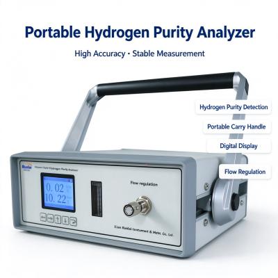 China Metal Portable Gas Analyzer LCD Display Hydrogen H2 Gas Detector 0-100%VOL Hydrogen Leak Detection for sale