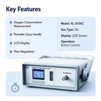 China Portable Oxygen O2 Gas Purity Analyzer Digital LCD Display For Meter Metal Construction for sale
