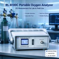 China Portable Oxygen O2 Gas Purity Analyzer Digital LCD Display For Meter Metal Construction for sale