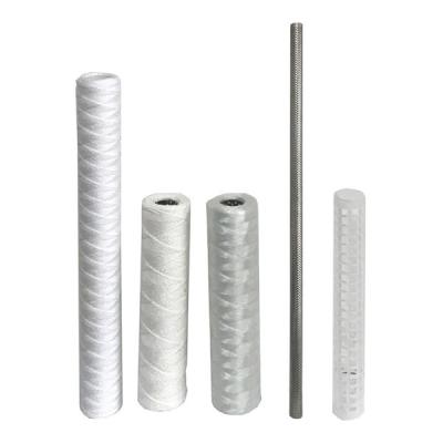 China 10 Micron PP Cotton Yarn String Wound Sediment Filter With Plastic Metal Skeleton for sale