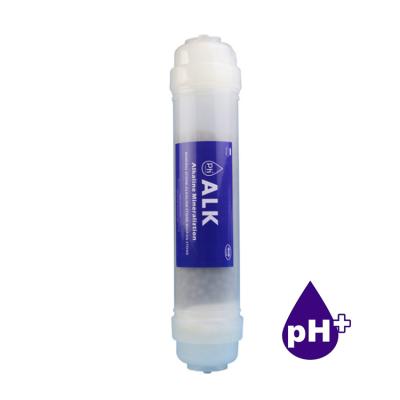 China ALK PH+ Drinking Water Filter Cartridge 10 Inch Weak Alkaline Ceramic Ball for sale