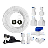 China Push In Water Filter Connection Fittings Refrigerators Water Hose Connector 3/8