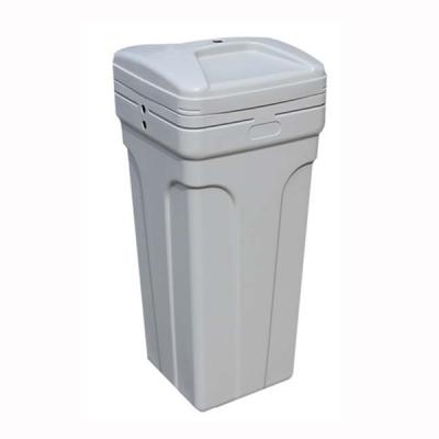 China Square PE Water Softener Brine Tank Salt Vessel With Brine Valve for sale