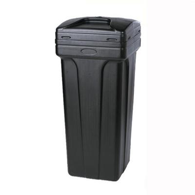 China Black Thickened Plastic Brine Tank 100L Square PE Salt Vessel for sale