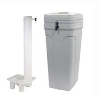 China Square Water Softener Brine Tank 25L 70L 100L With Salt Well Brine Salt Tank Safety Float for sale
