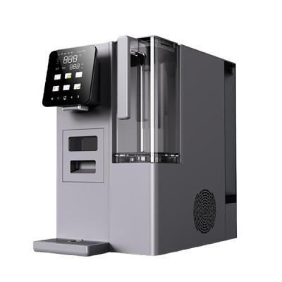China Countertop Reverse Osmosis Water Purifier Hot Cold Water Dispenser Chew Ice Maker RO Water Purifier with UV Sterilization for sale