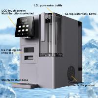 China Countertop Reverse Osmosis Water Purifier Hot Cold Water Dispenser Chew Ice Maker RO Water Purifier with UV Sterilization for sale
