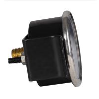 China Brass Connection Water Pressure Gauge 60psi With Stents 40mm Black Iron Shell for sale