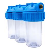China 3-stage Clear 7-inch  Water Filter Housings Fit Standard 7
