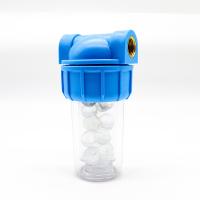 China Small 5 Inch Water Filter with Polyphosphate Crystal Ball for DIY Water Purification for sale