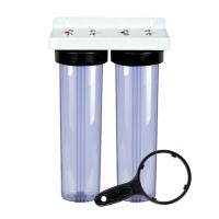 China ROYOL Water Dual 20 Inch Clear Big Blue Water Filter Housing for Whole House Commercial Filtration for sale