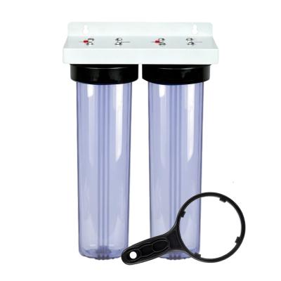 China ROYOL Water Dual 20 Inch Clear Big Blue Water Filter Housing for Whole House Commercial Filtration for sale