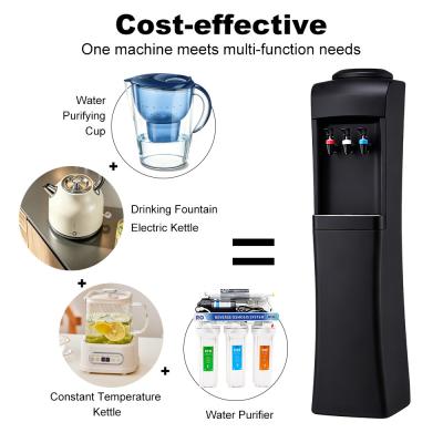 China All-in-one RO System Purifier Water Cooler Combo with 3 Faucet for Household Business Use for sale
