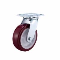 China Medium Sized PU Casters 200kg Load Trolley Wheels Customised Production for sale