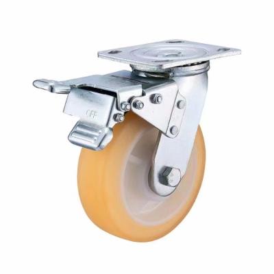 China Heavy Duty TPR Medical Casters Silent TPU Casters With Brakes for sale
