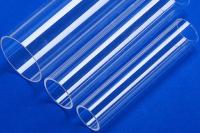 China Transparent Quartz Tube Flat or Round Bottom Grinding Corrosion Resistance 1200°C for sale