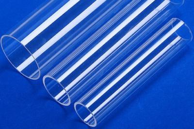 China Transparent Quartz Tube Flat or Round Bottom Grinding Corrosion Resistance 1200°C for sale