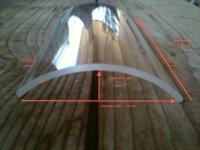 China JGS2 Curved Quartz Glass Plate Arc Shaped Coated High Temperature 1100°C for sale