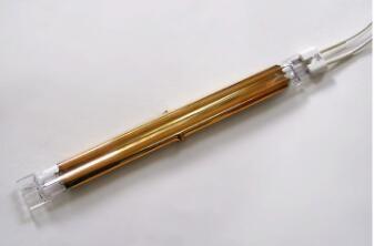 China Gold Plated Carbon Fiber Quartz Heating Lamp 1500C Medium Wave Infrared Element for sale