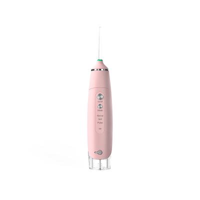 China Custom Logo Portable Water Flosser 160ml Teeth Cleaning 3 Modes Black / White / Pink for sale