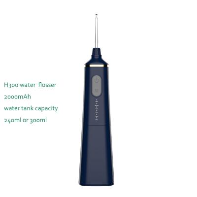 China Hanasco Portable Oral Water Flosser 300ML Rechargeable Travel Dental Irrigator Black White for sale