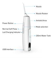 China 200ML Electric Rechargeable Oral Irrigator Cordless Water Flosser for sale