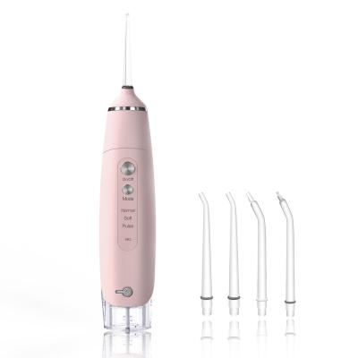 China Cordless Travel Oral Water Flosser 1400mAh 110PSI Teeth Cleaner with 3 Colors for sale