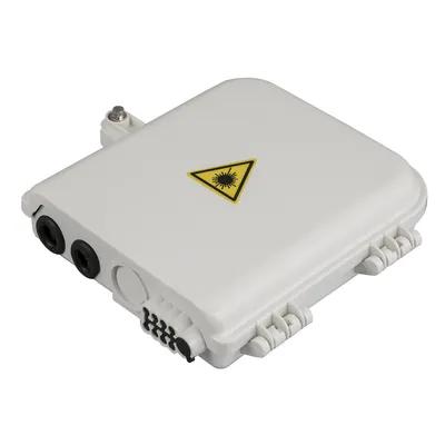 China 8 Cores SM MM FTTH Fiber Optic Termination Box Wall Pole Mounted Enclosure for sale