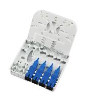 China ABS Indoor 4-Port Fiber Optic Termination Box IP65 Mini Optical Faceplate Wall Socket for sale