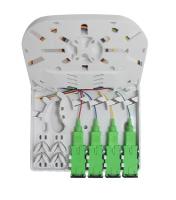 China ABS Indoor 4-Port Fiber Optic Termination Box IP65 Mini Optical Faceplate Wall Socket for sale