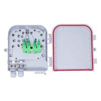 China Outdoor 8 Ports Fiber Optic Distribution Box IP65 Wall Mount FTTH 1:8 Splitter for sale