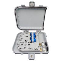 China Outdoor 8 Ports Fiber Optic Distribution Box IP65 Wall Mount FTTH 1:8 Splitter for sale