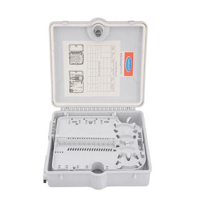 China 24 Ports IP65 ABS Plastic FTTH Fiber Optic Distribution Box Wall Mounted for FTTH Networks for sale