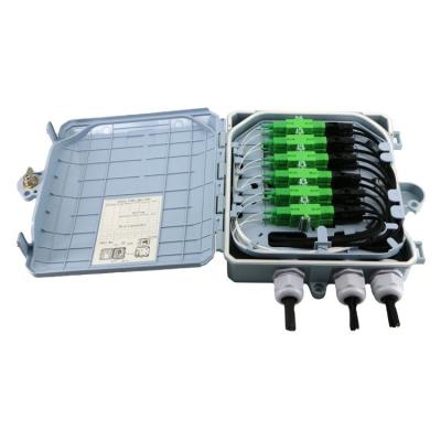 China JINZE 12 Core Fiber Distribution Box with 1x8 Splitter IP65 Waterproof Dustproof for FTTH Networks for sale